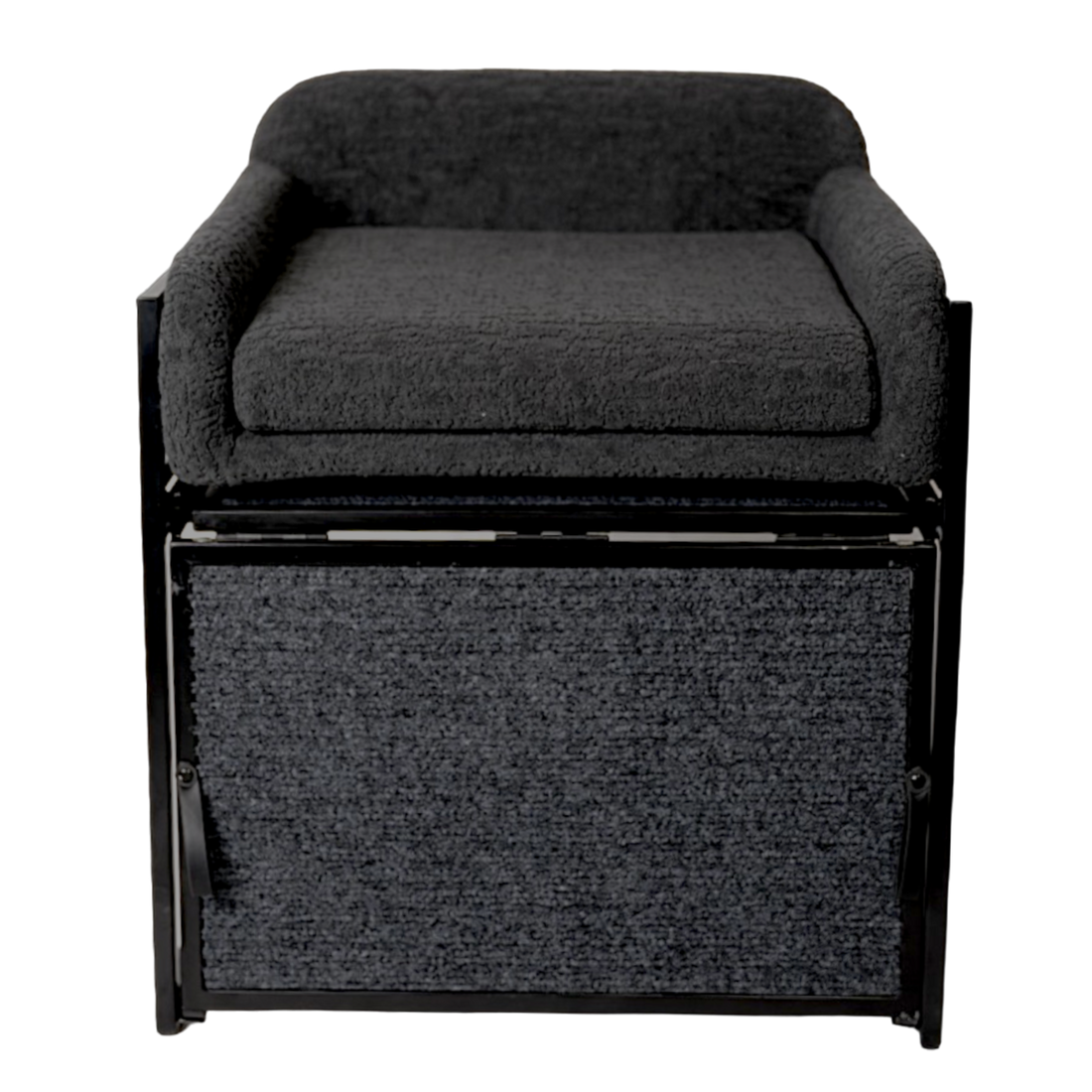 Pet Office Chair: Black Boucle – SeatMate