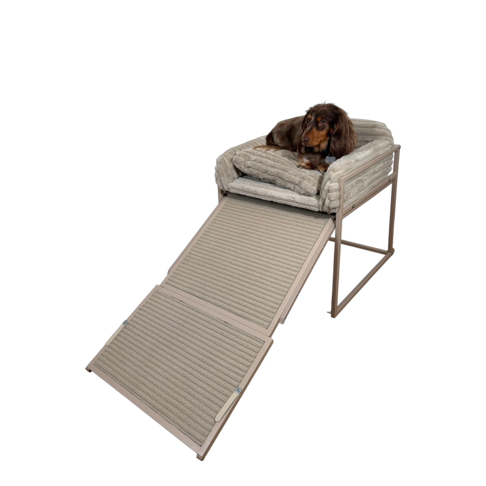 SeatMate® Pet Office Chair: Cream Faux Fur