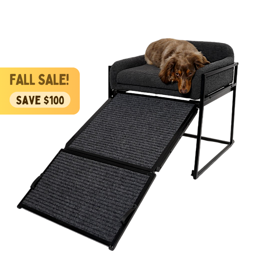 Pet Office Chair: Black Boucle – SeatMate