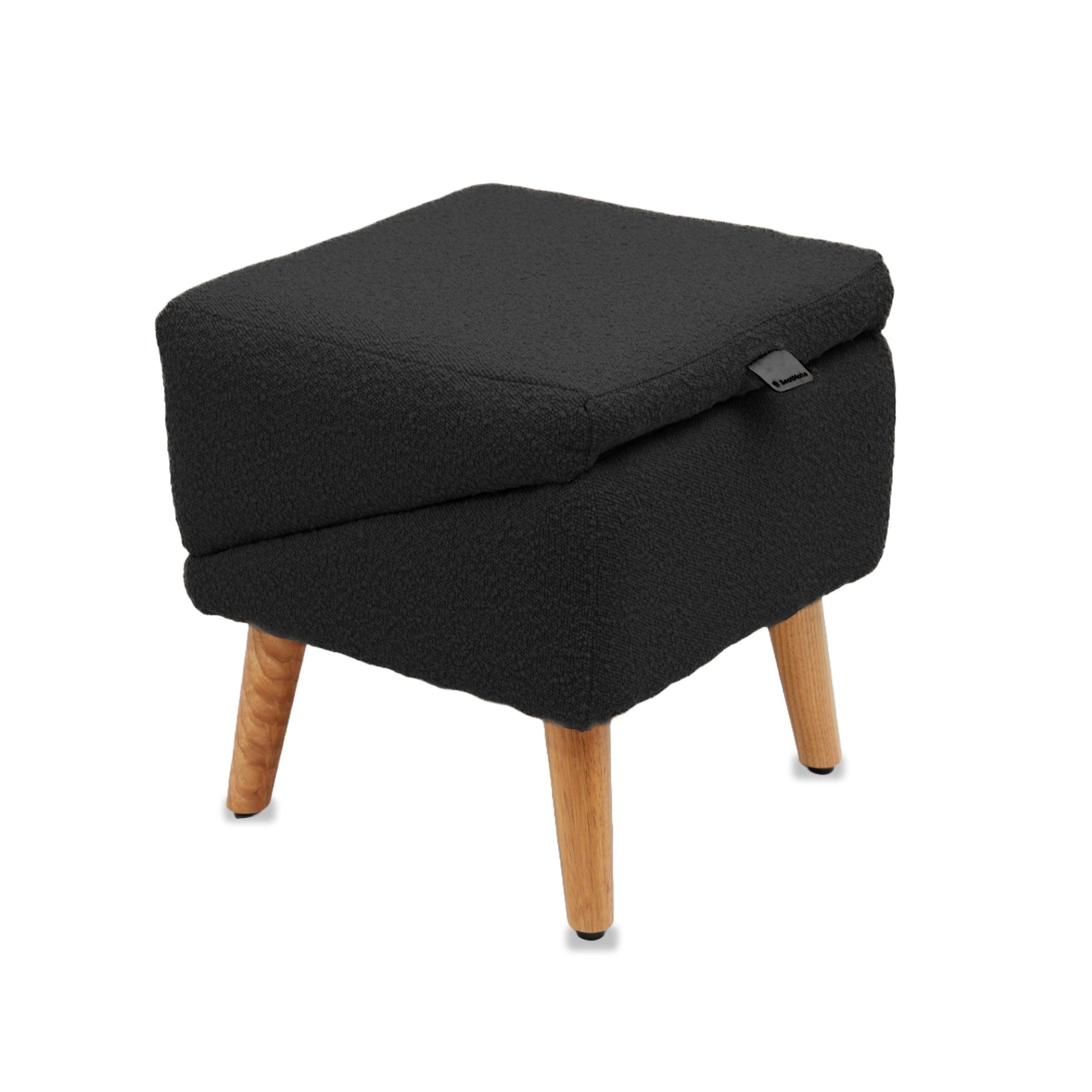 SeatMate® Split Ottoman – Black Bouclé